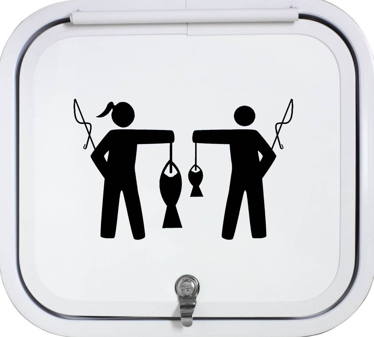 Girl and Guy Funny Fishing Vinyl Decal Sticker | L1044 - Etsy