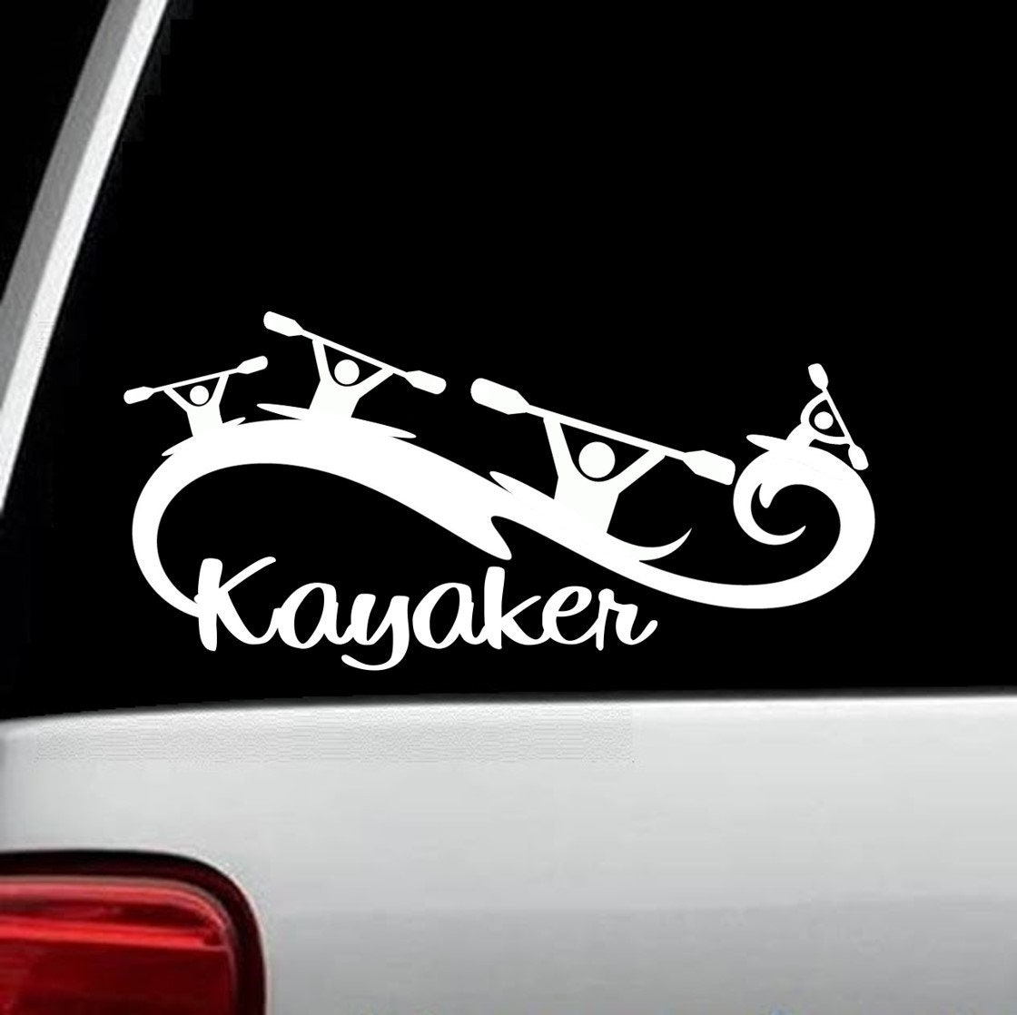 Kayaker Kayak Car Decal Sticker for Window BG267 Kayaking Canoe - Etsy