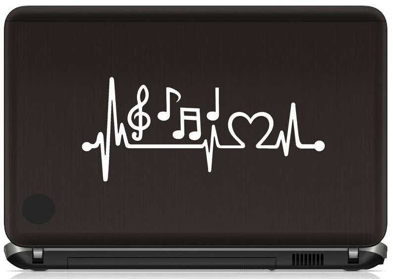 Music Notes Heartbeat Decal Marching Band Sticker for Car | Etsy