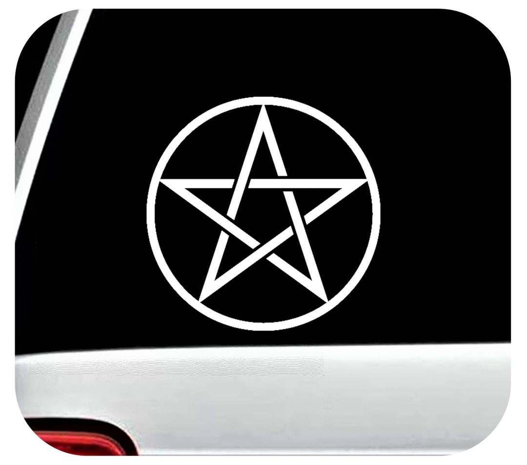 Pentacle Vinyl Decal Sticker for Car Window | 5-point Star Decal - Etsy