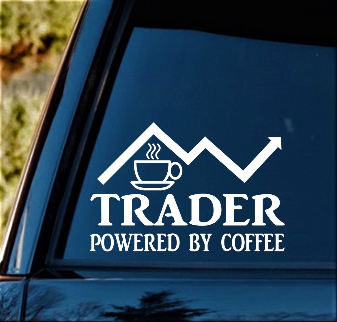 Trader Powered by Coffee Decal Sticker for Car Window 7 Inch - Etsy