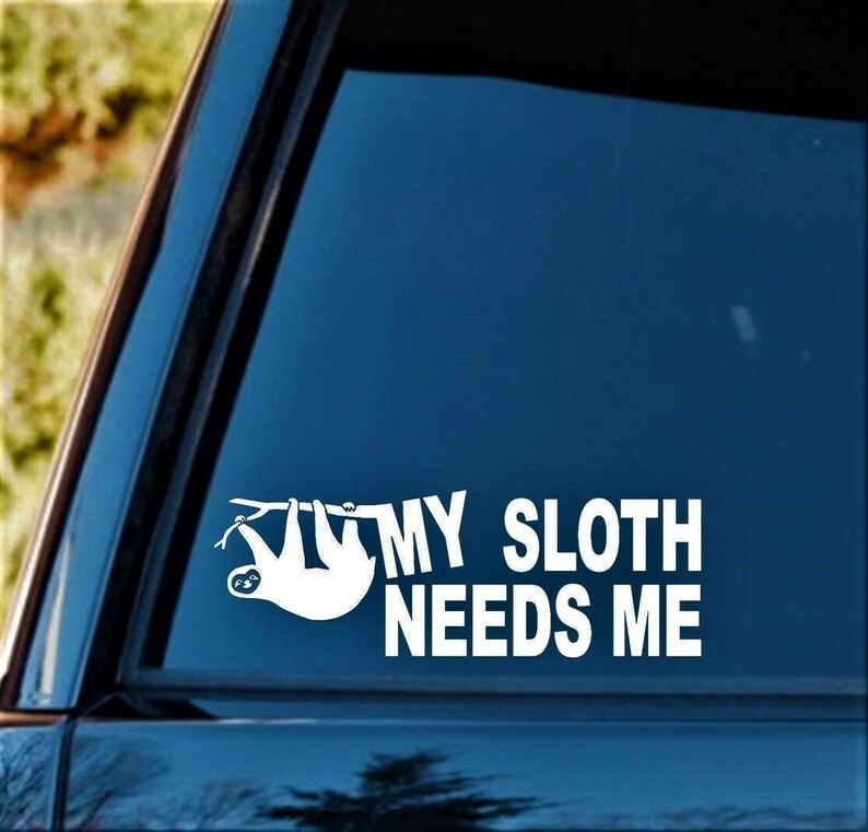 Sloth Decal for Car Window Heartbeat Infinity Sticker Set - Etsy