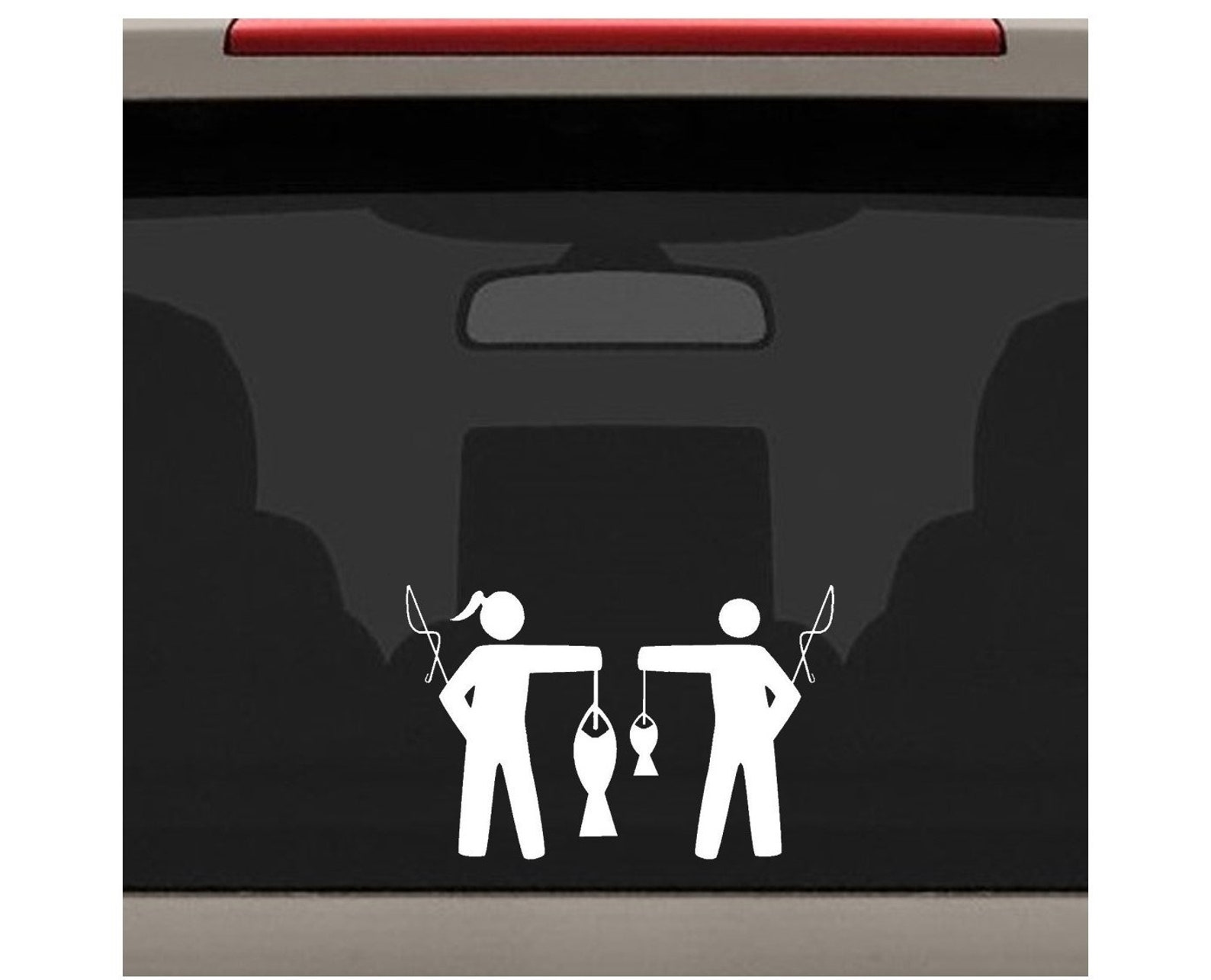 Girl and Guy Funny Fishing Decal Sticker for Car Window L1044 - Etsy
