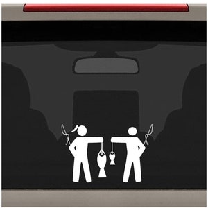 Girl and Guy Funny Fishing Decal Sticker for Car Window L1044 - Etsy