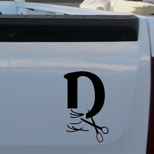 Personalized Letter D Scissors Hair Stylist Hairdresser Hairstylist ...