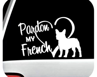 French Bulldog Car Decal - Etsy