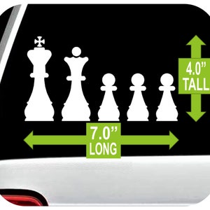 Chess Family Decal Sticker for Car Truck SUV Van Window Mirror Board ...
