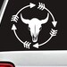 Circle Arrow Cow Skull Decal Sticker | Southwestern Art Decor | BG 780 ...