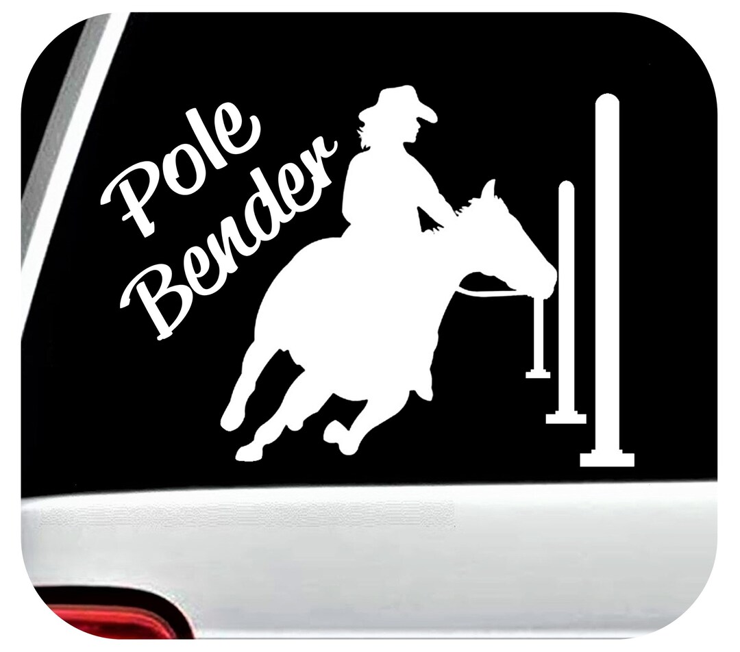 Girl Pole Bender Decal | Pole Racing Horse Decal Sticker for Car Window ...