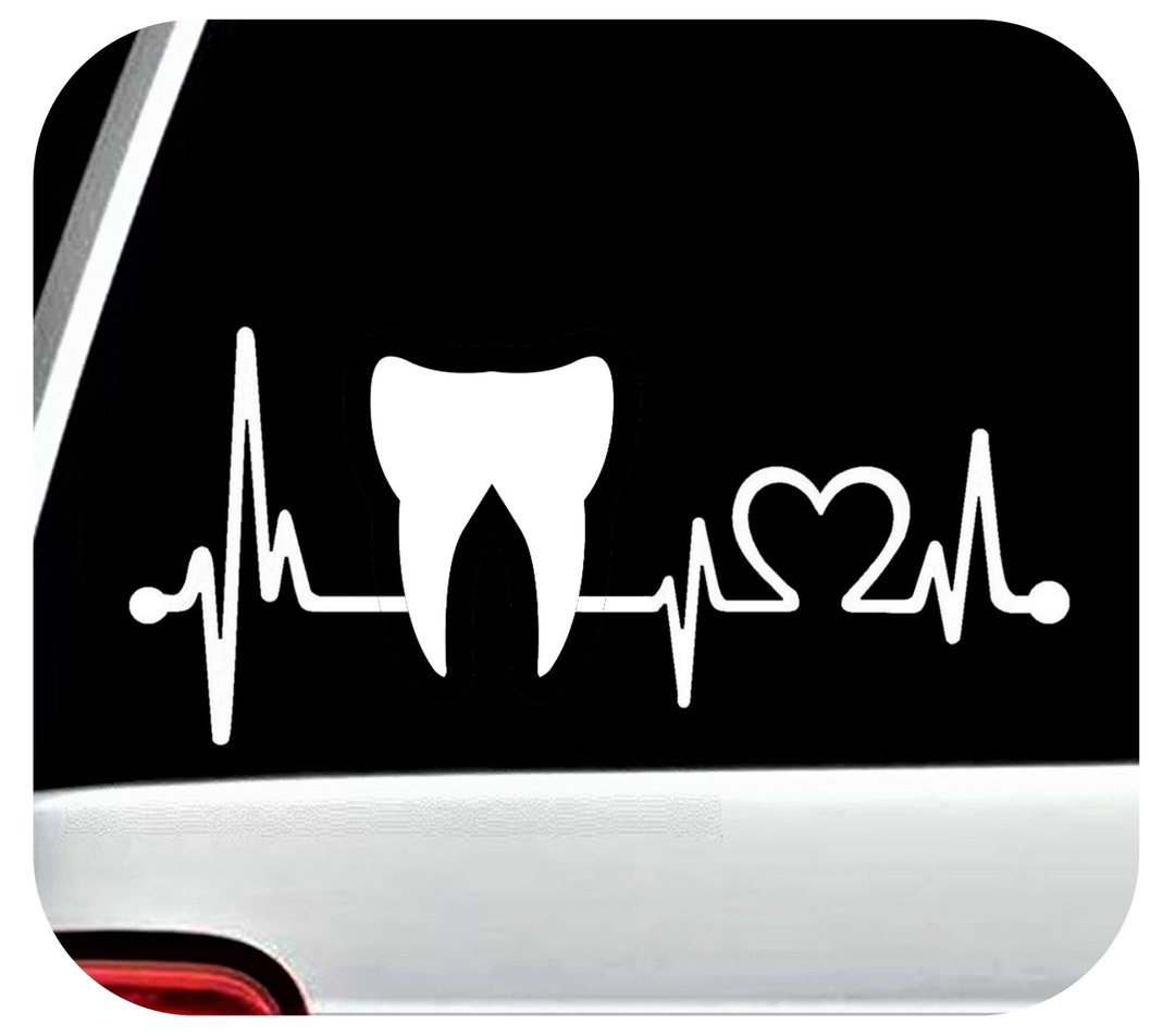 Tooth Heartbeat Decal | Dental Wall Sticker | Dental Gift | Dental ...