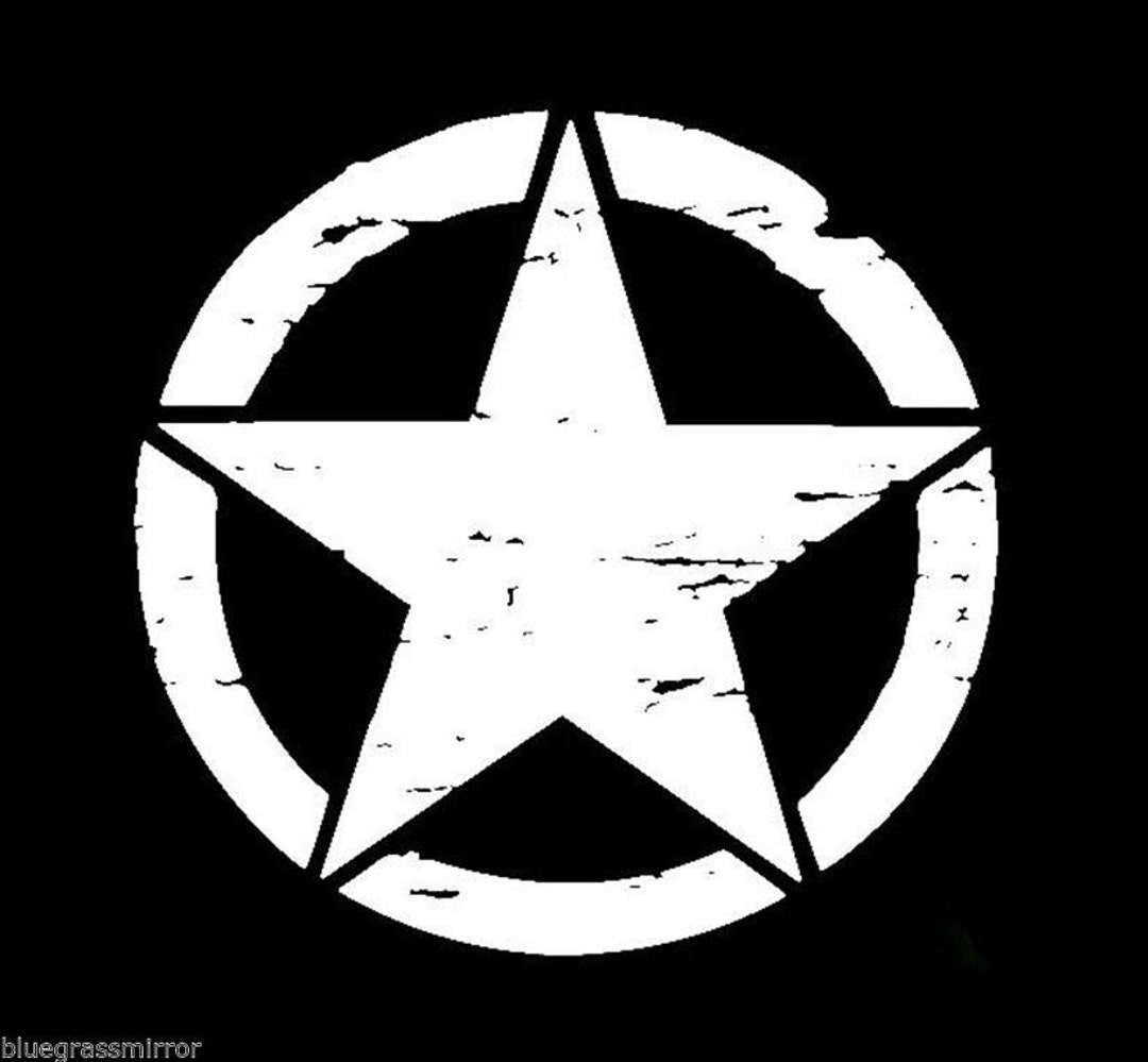 Distressed Star Decal Sticker Set 2-count | Military Style Distressed ...