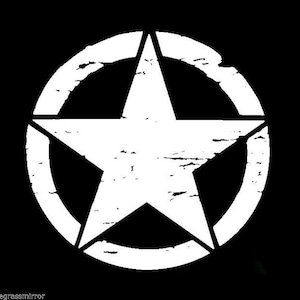 Distressed Star Decal Sticker Set 2-count | Military Style Distressed ...