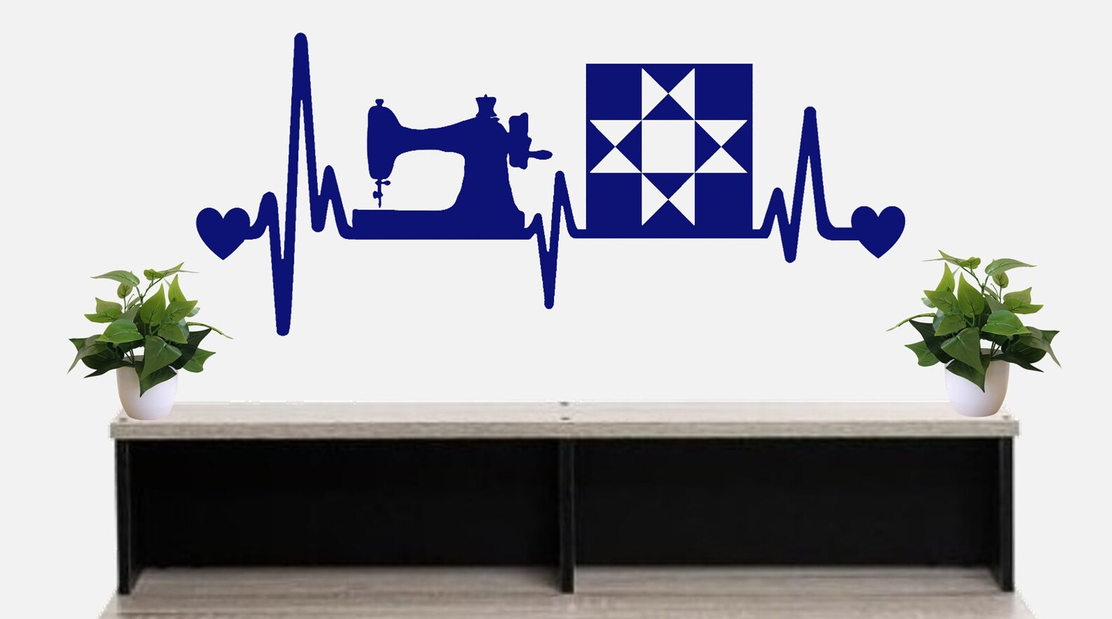Sewing Machine Quilting Block Heartbeat Ekg Ecg Decal Sewing - Etsy