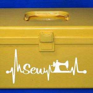 Sewing Machine Heartbeat Lifeline Decal Sticker for Car Window 8 Inch ...