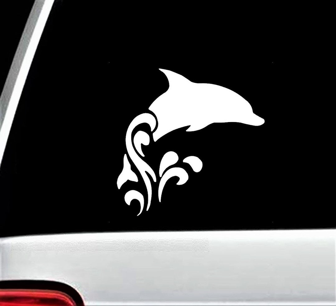 Dolphin Decal Sticker for Car Window | Tribal Dolphin Decal | C1119 - Etsy