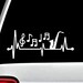 Sax Saxophone Musical Notes Heartbeat Lifeline Decal Sticker for Car ...
