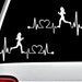 Run Girl Heartbeat Lifeline Running Decal Stickers for Car - Etsy