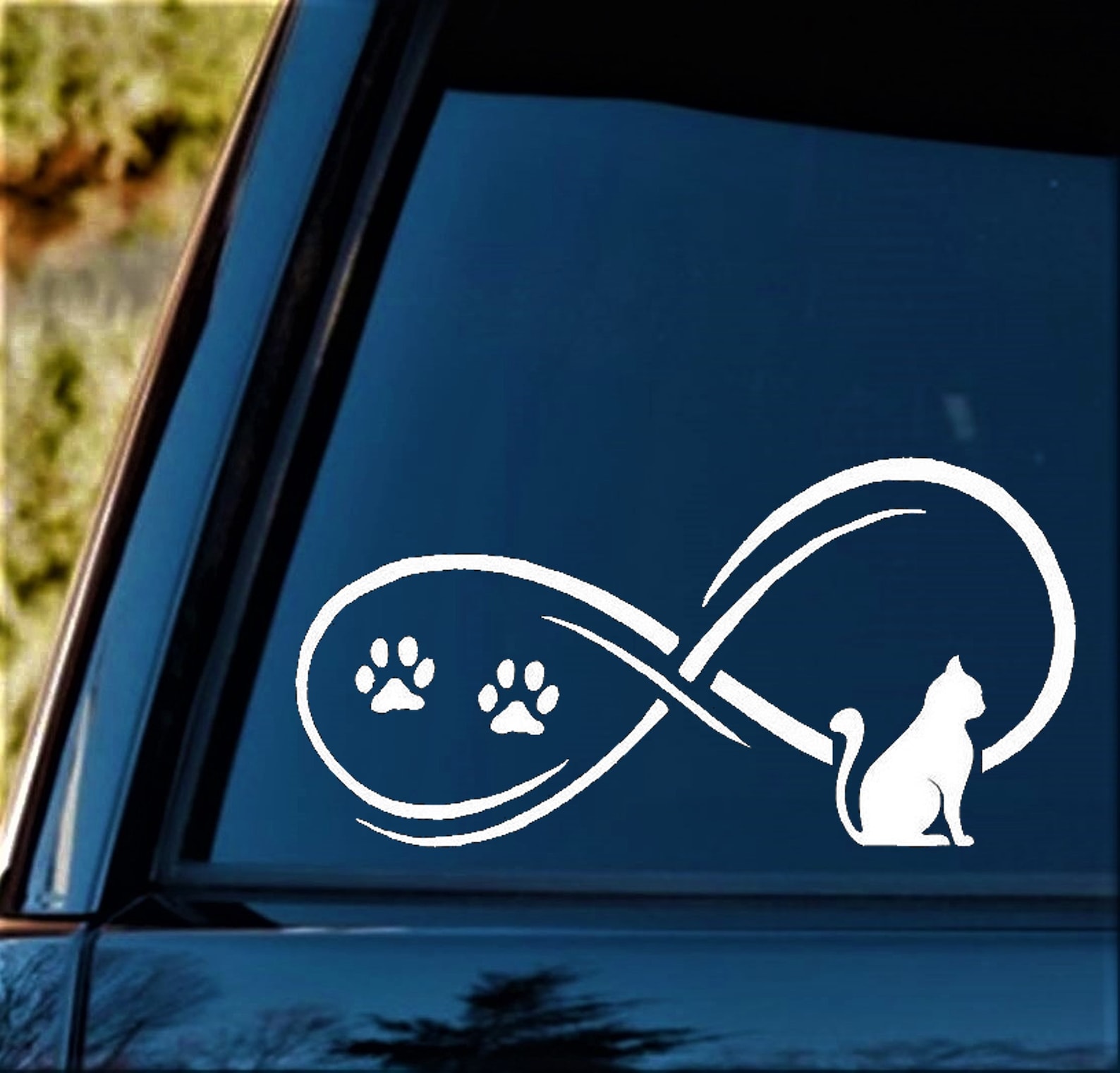 Cat Decal for Car Window Cat Infinity Sticker Cat Related - Etsy
