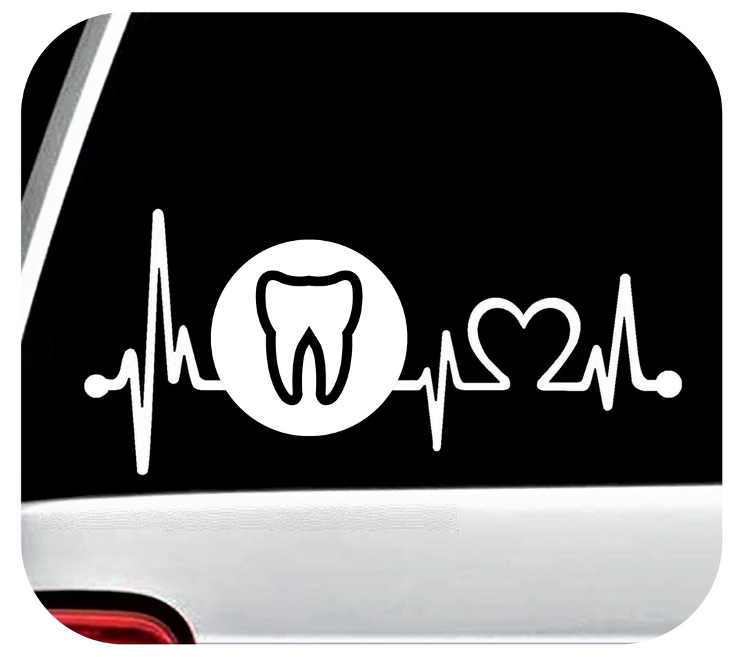 Tooth Heartbeat Decal | Dental Wall Sticker | Dental Gift | Dental ...