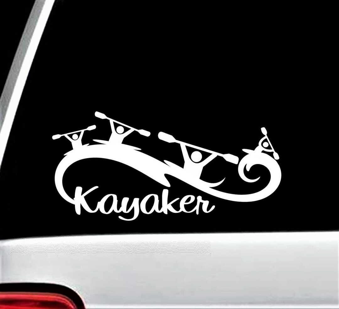 Kayaker Kayak Car Decal Sticker for Window BG267 Kayaking Canoe - Etsy