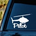 Helicopter Pilot Decal Sticker for Car Window 7.0 Inch BG 250 - Etsy