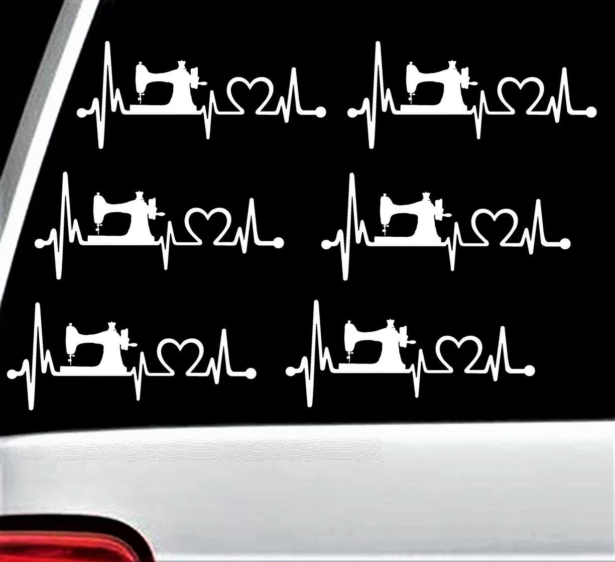 Sewing Machine Heartbeat Lifeline Decal Sticker Love To Sew | Etsy