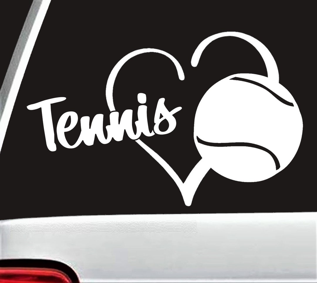 Tennis Ball Vinyl Decal Sticker | Ladies Tennis Decal | Love to Play ...