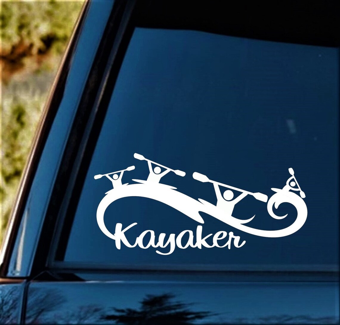 Kayaker Kayak Car Decal Sticker for Window BG267 Kayaking Canoe - Etsy