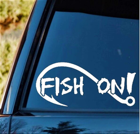 Fish On Decal Fishing Sticker for Car Truck Boat Trailer | Etsy