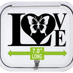 Butterfly Love Heart Decal | Butterfly Stickers | Butterfly Gifts ...