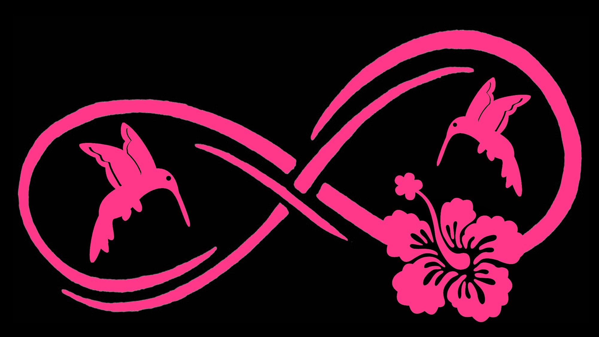 Hummingbird Decal for Car Window Hummingbird Infinity Decal | Etsy