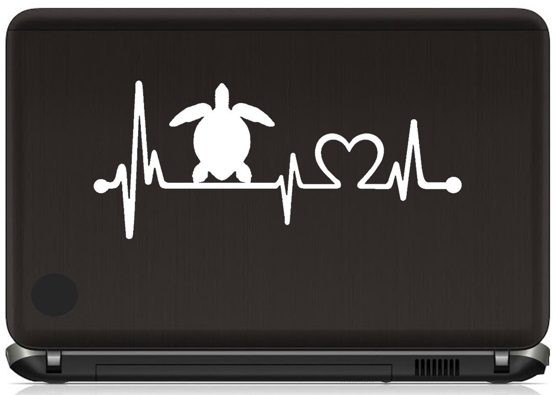 Sea Turtle Heartbeat Lifeline Decal Sticker for Car Window K1107 - Etsy