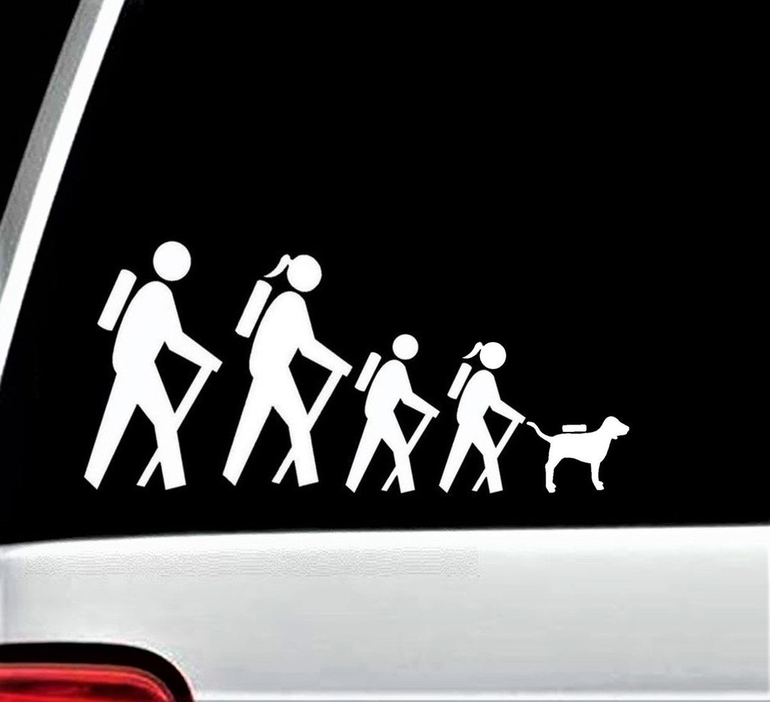 Custom Hiking Family Decal | Hiking Decal Sticker for Car Window ...