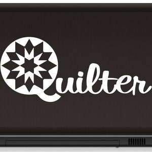 Quilter Decal | Sewing Machine Quilting Block Sticker for Car Window ...