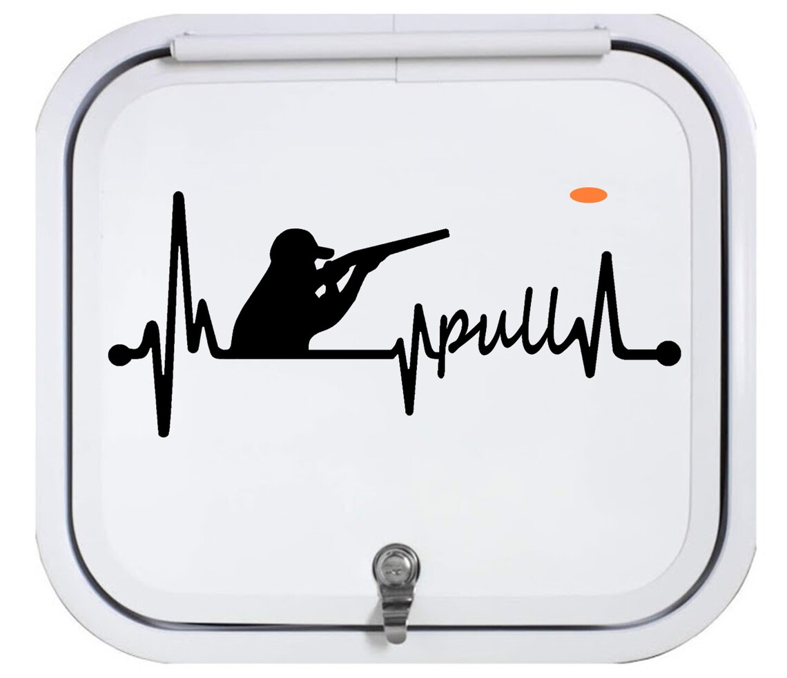 Skeet Sport Trap Shooting Heartbeat Lifeline Decal Sticker for - Etsy