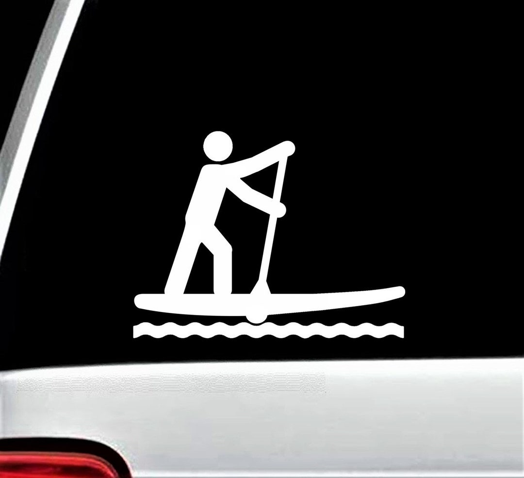 Paddleboard Guy Decal Sticker for Car Window | BG 565 - Etsy