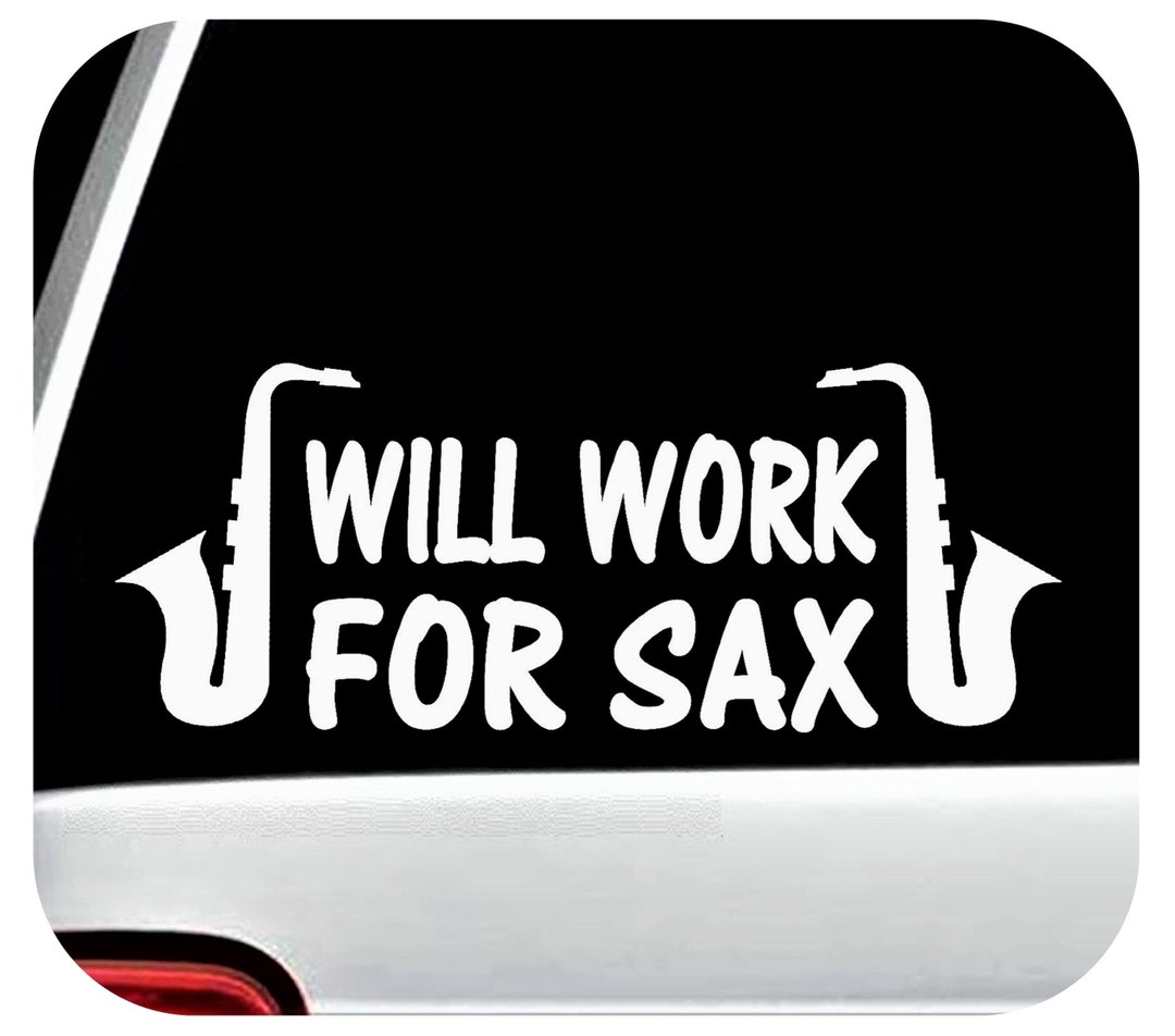 Saxophone Decal Sticker for Car | Sax Sticker for Car Window | Gift for ...