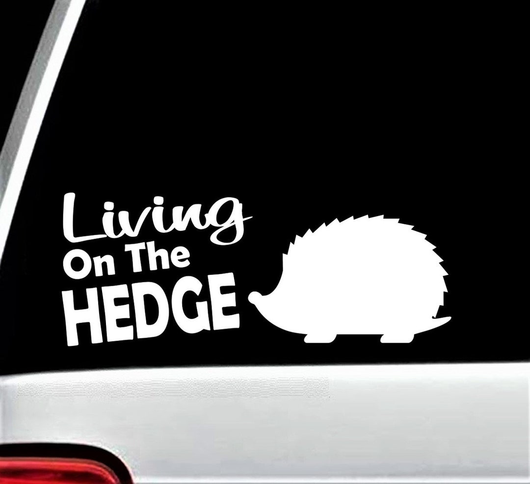 Living on the HEDGE Hedgehog Decal Sticker for Car Window BG169 - Etsy