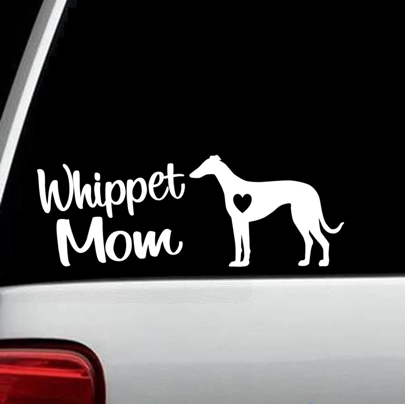 Whippet Mom Dog Decal Sticker for Car Window BG 242 Greyhound - Etsy