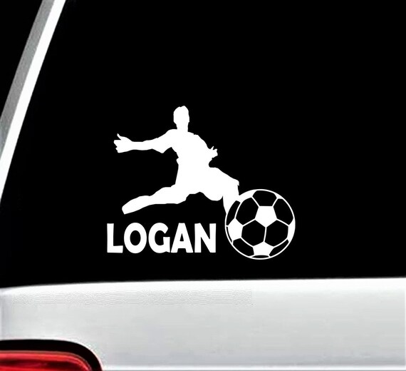 Soccer Player Ball Decal Sticker With Custom Name Personalized | Etsy