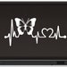 Butterfly Heartbeat Lifeline Monitor Decal Butterfly Stickers Butterfly ...