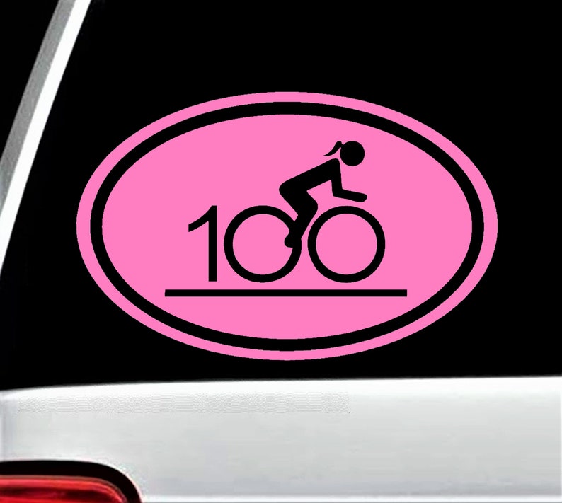 Bicycling Cycling 100 Mile Bike Race Decal Sticker Oval - Etsy