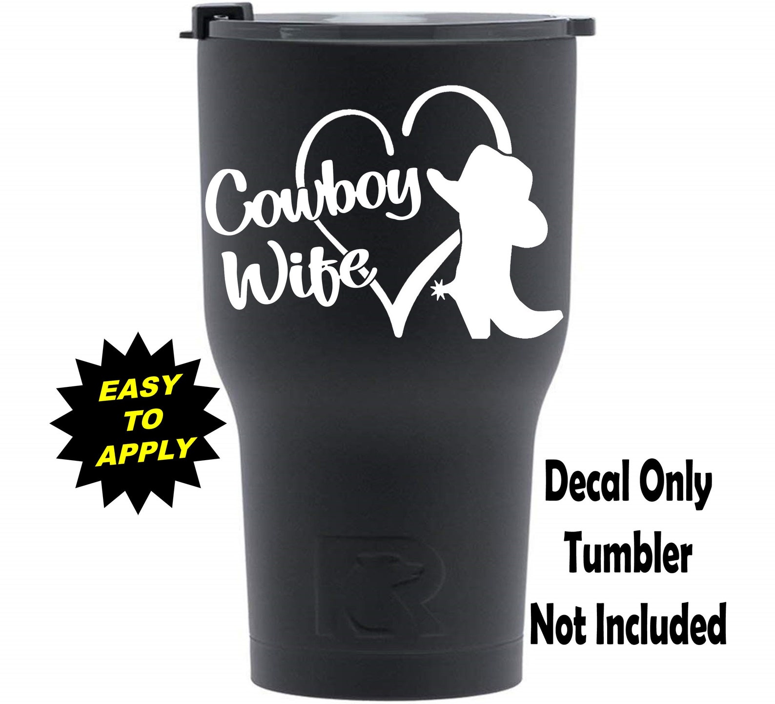 Cowboy Wife Decal Sticker Western Cowgirl Decal Cowboy Hat - Etsy