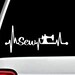 Sewing Machine Heartbeat Lifeline Decal Sticker for Car Window - Etsy
