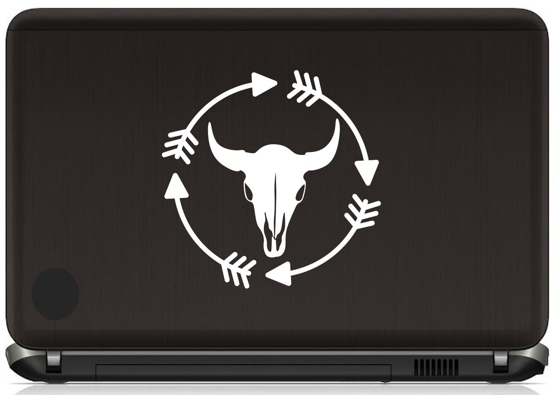 Circle Arrow Cow Skull Decal Sticker Southwestern Art Decor - Etsy