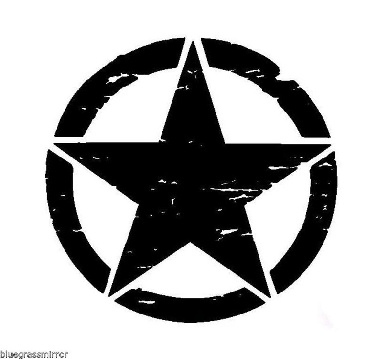 Distressed Star Decal Sticker - Etsy