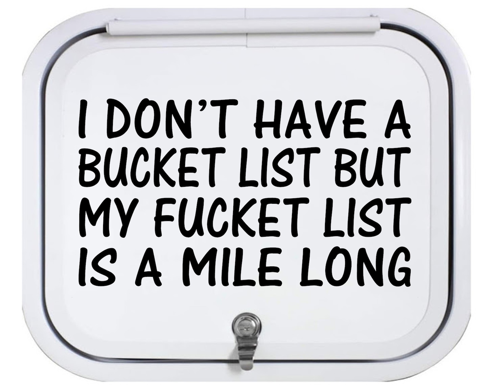 Bucket List Funny Humor Decal Sticker Bucket List Decal - Etsy