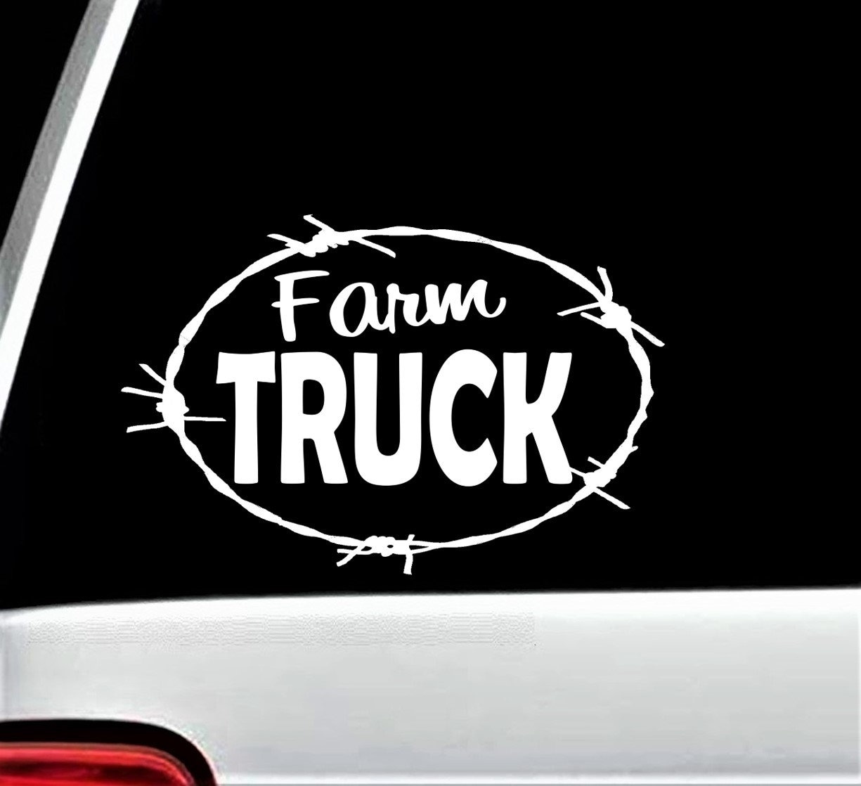 Farm Truck Decal Sticker for Truck Window | Barbed Wire Decal Sticker ...