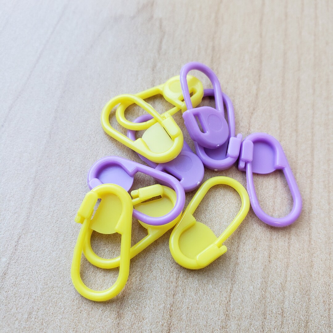 Beginner Crotchet Purple & Yellow Stitch Markers 10 Pc Quick - Etsy