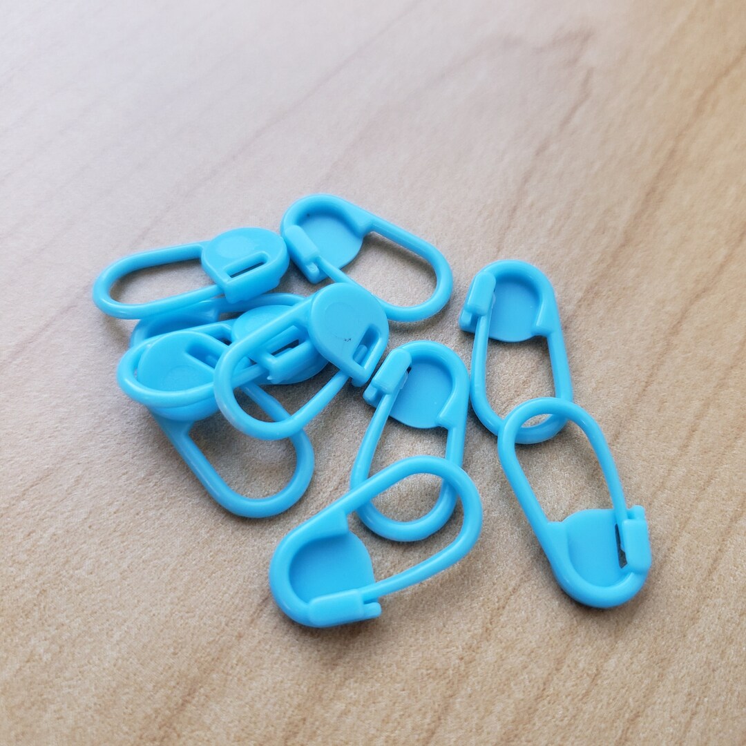 Beginner Crotchet Baby Blue Stitch Marker 10 Pc - Quick Locking - Vivid ...